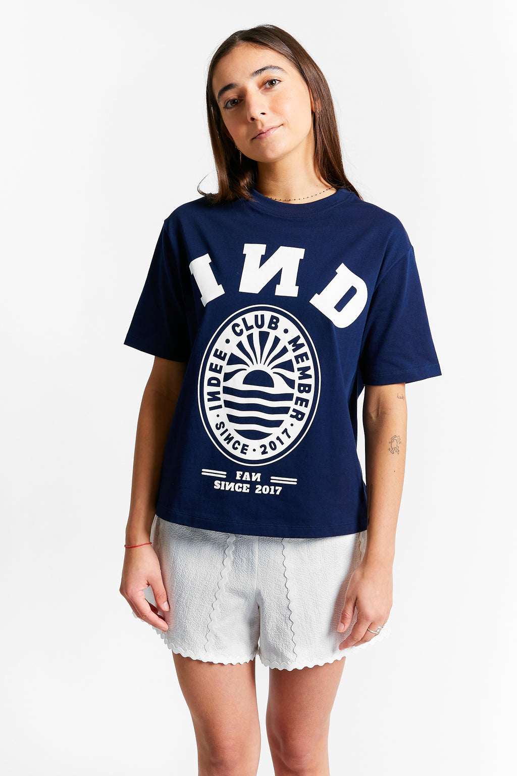 SIENNA T-SHIRT NAVY – Indee Collection