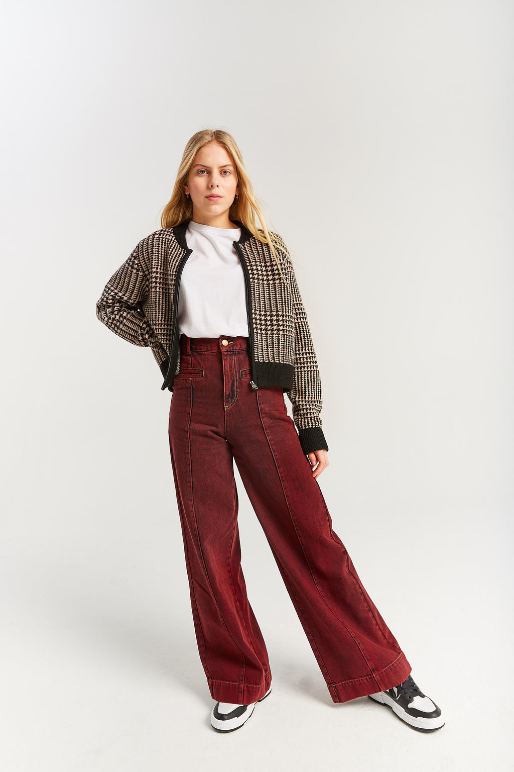 KHOL DENIM TROUSERS RED – Indee Collection